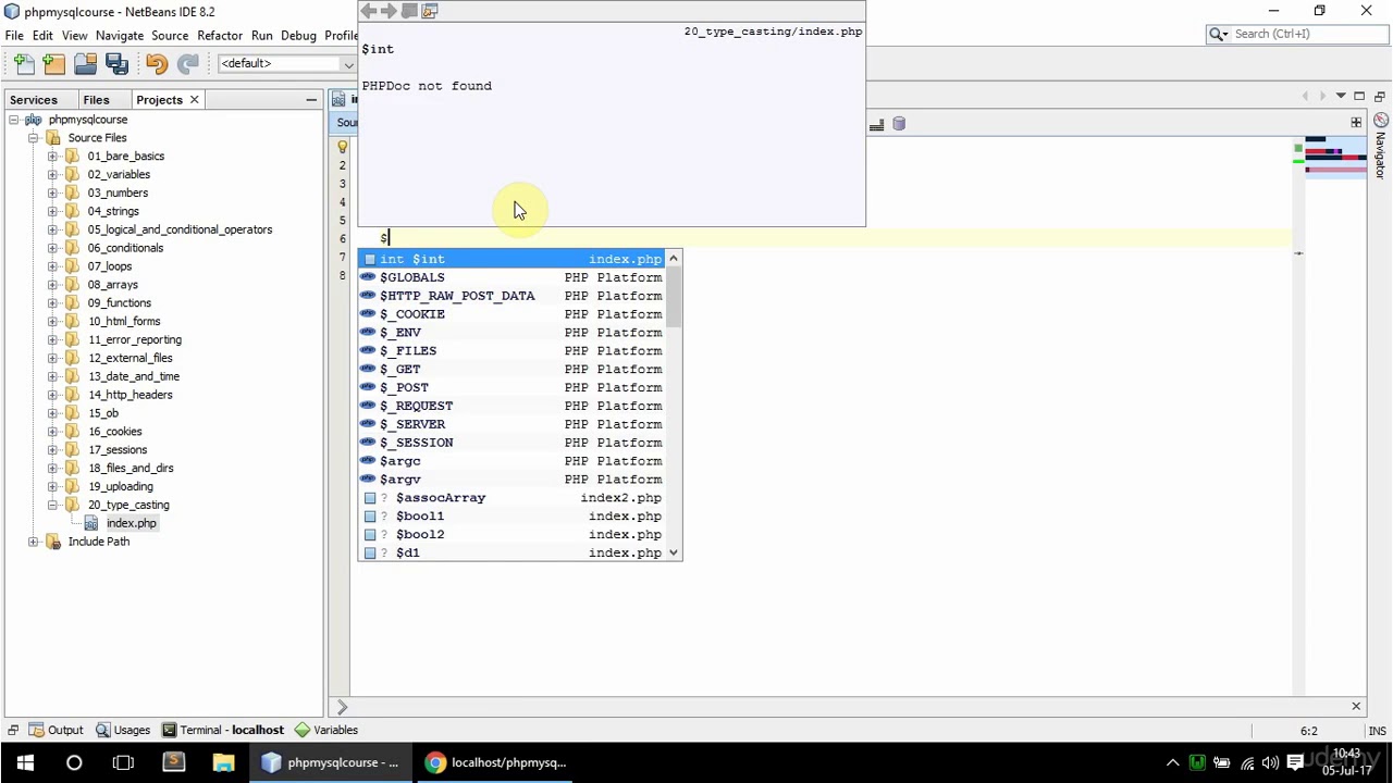 34 type casting - PHP and MySQL beginner to developer