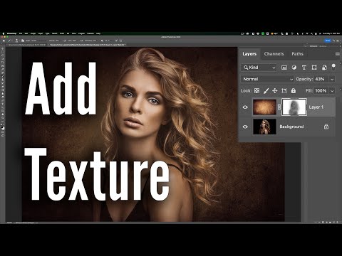 How To Add a TEXTURE to an Image in PHOTOSHOP