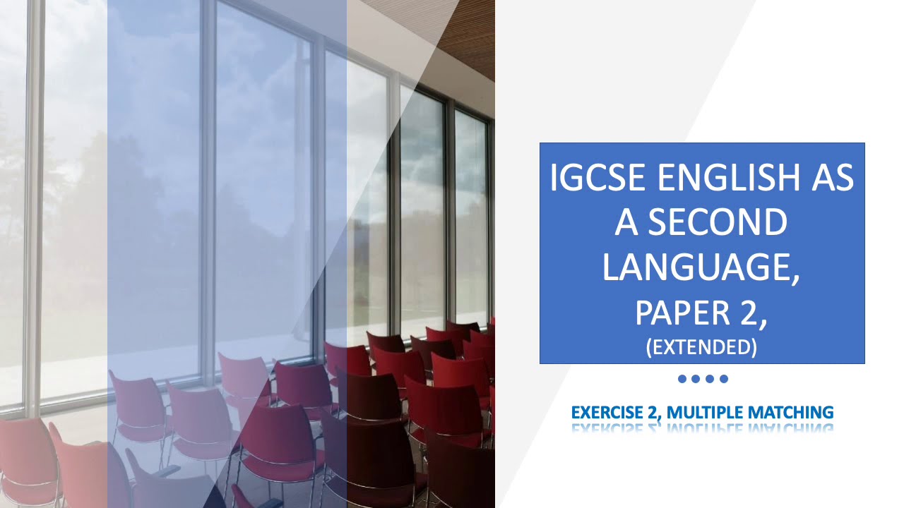 IGCSE ESL, Multiple Matching