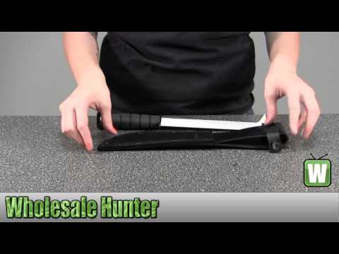 Ka-Bar Black Fighting/Utility Knife Straight Edge w/ Leather Sheath 2-1211-6 Unboxing