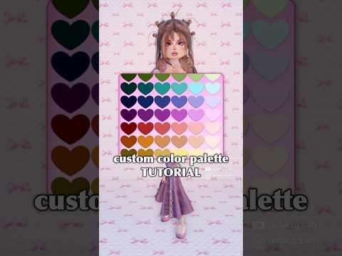 CUSTOM COLOR PALETTE TUTORIAL!❤️ #dresstoimpress