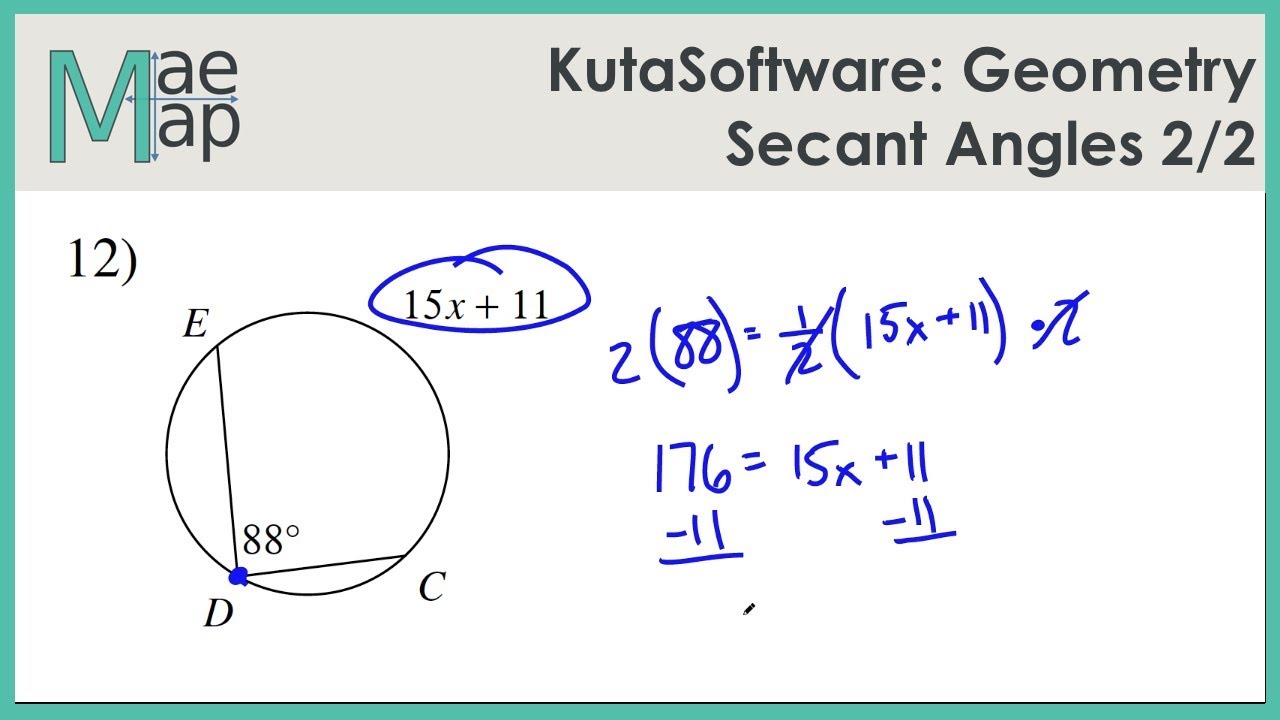 KutaSoftware: Geometry- Secant Angles Part 2