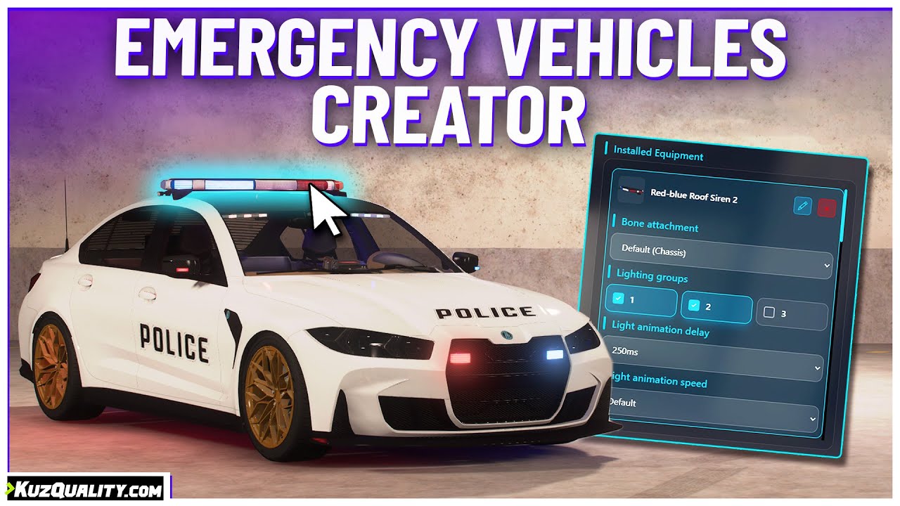 FiveM Script | Emergency Vehicles Creator | KuzQuality