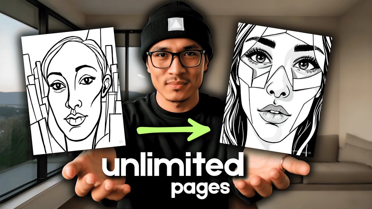 How I Generate Unlimited Coloring Pages Using Free AI (For Amazon & Etsy Books)