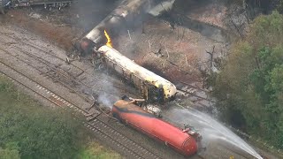 Police declare major incident as train fire in south Wales injures two