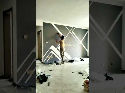 Amazing masking tape wall #design