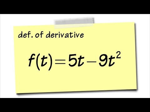 definition of derivative, ex1