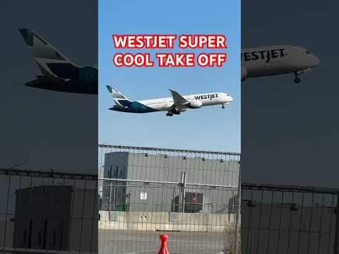 WESTJET TAKE OFF AT TORONTO PEARSON AIRPORT #canada #aviation #pearsonairport #planespotting #yyz