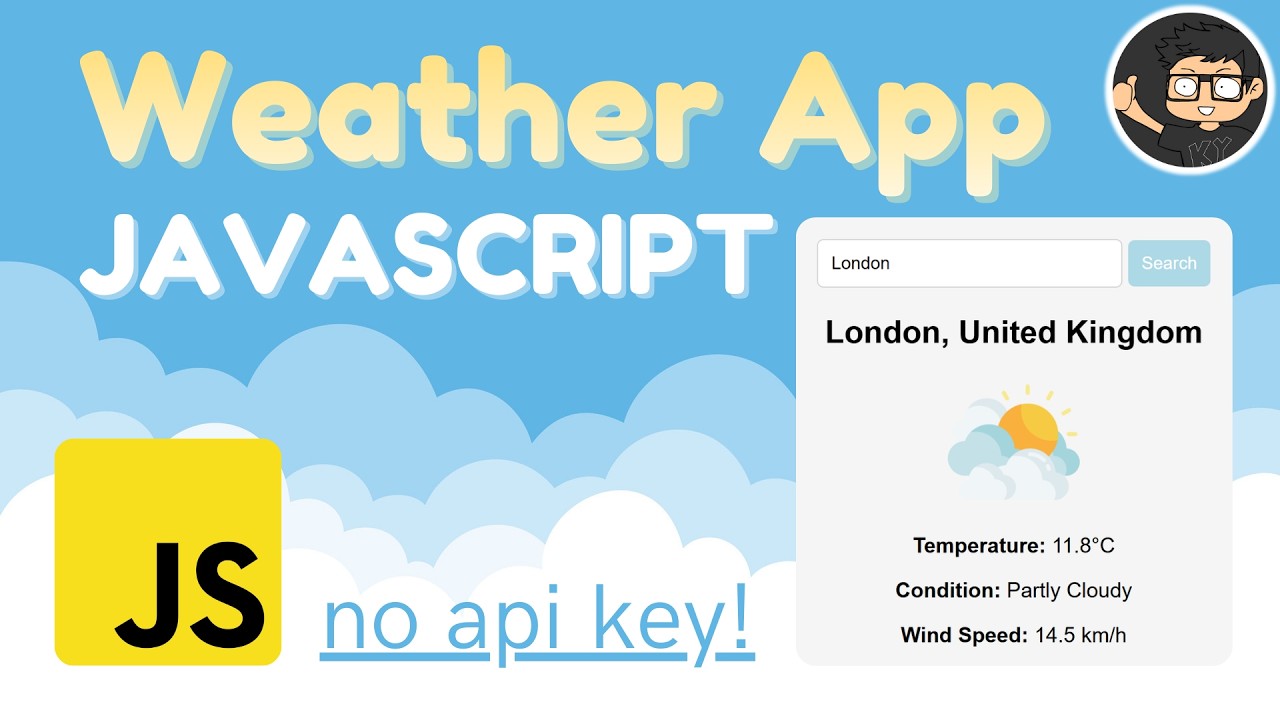 Build a Weather App with Javascript HTML CSS