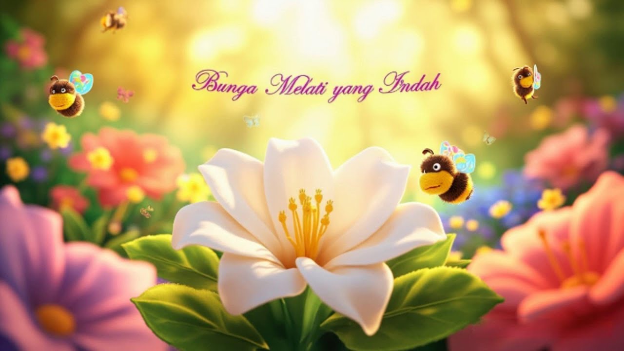 Bunga Melati yang Indah - Lagu Anak Ceria & Animasi Edukasi Alam (2 Menit)