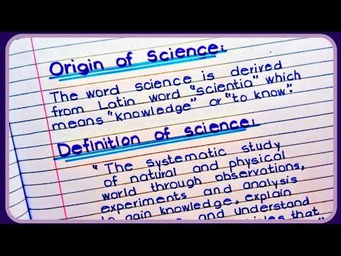 Origin of Science and Definition of Science | What is Science | Define Science and its Origin