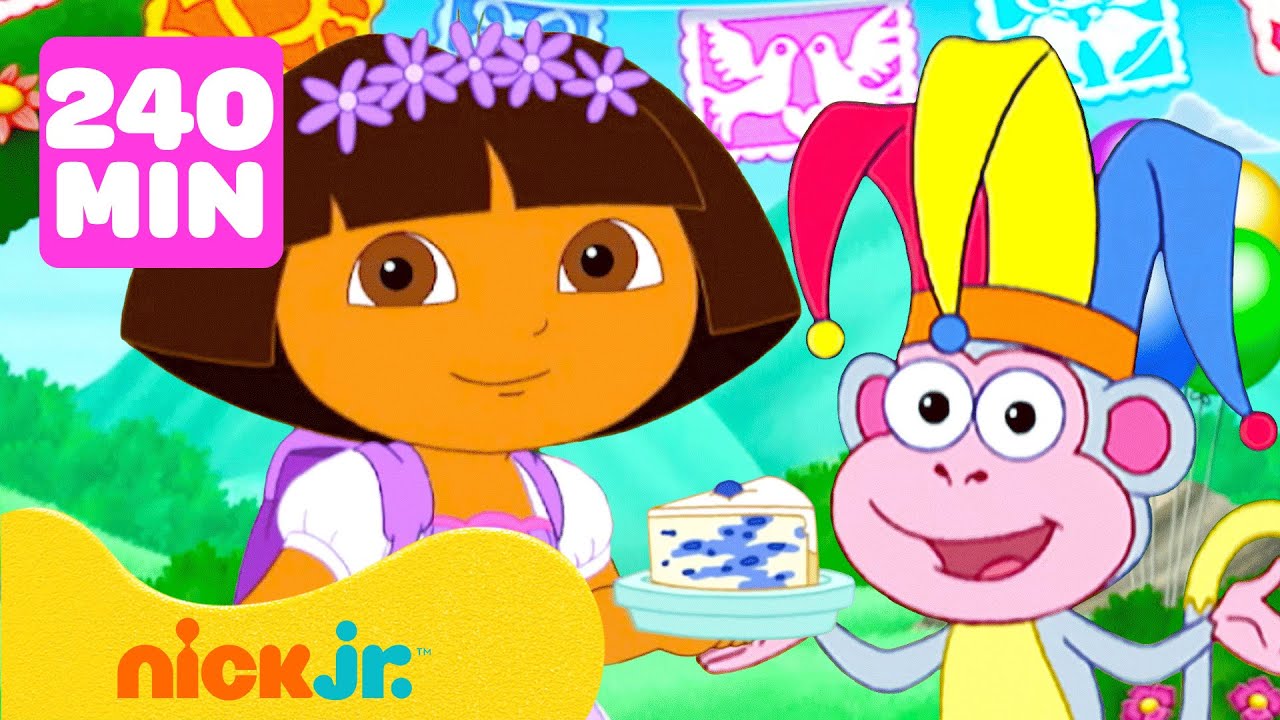 Dora | ¡Las fiestas de cumpleaños y celebraciones de Dora! 🥳 240 minutos | Nick Jr. en Español