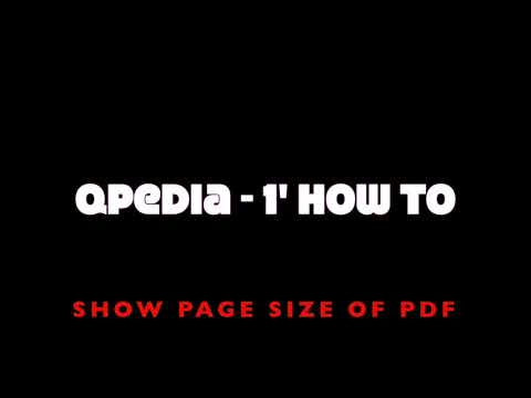 How to show PDF page size in adobe acrobat