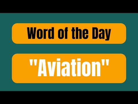 "Aviation" | Daily English Vocabulary | A Word per Day