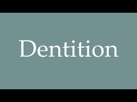 How to Pronounce ''Dentition'' Correctly in French
