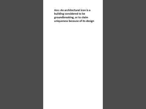 What is Architectural icon?