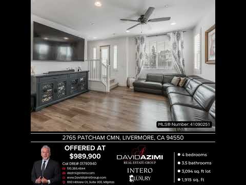 2765 Patcham Cmn, Livermore, CA 94550 - JUST LISTED!