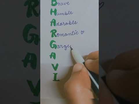 Full form of name "Bhargavi" #shorts #fullform #lettering