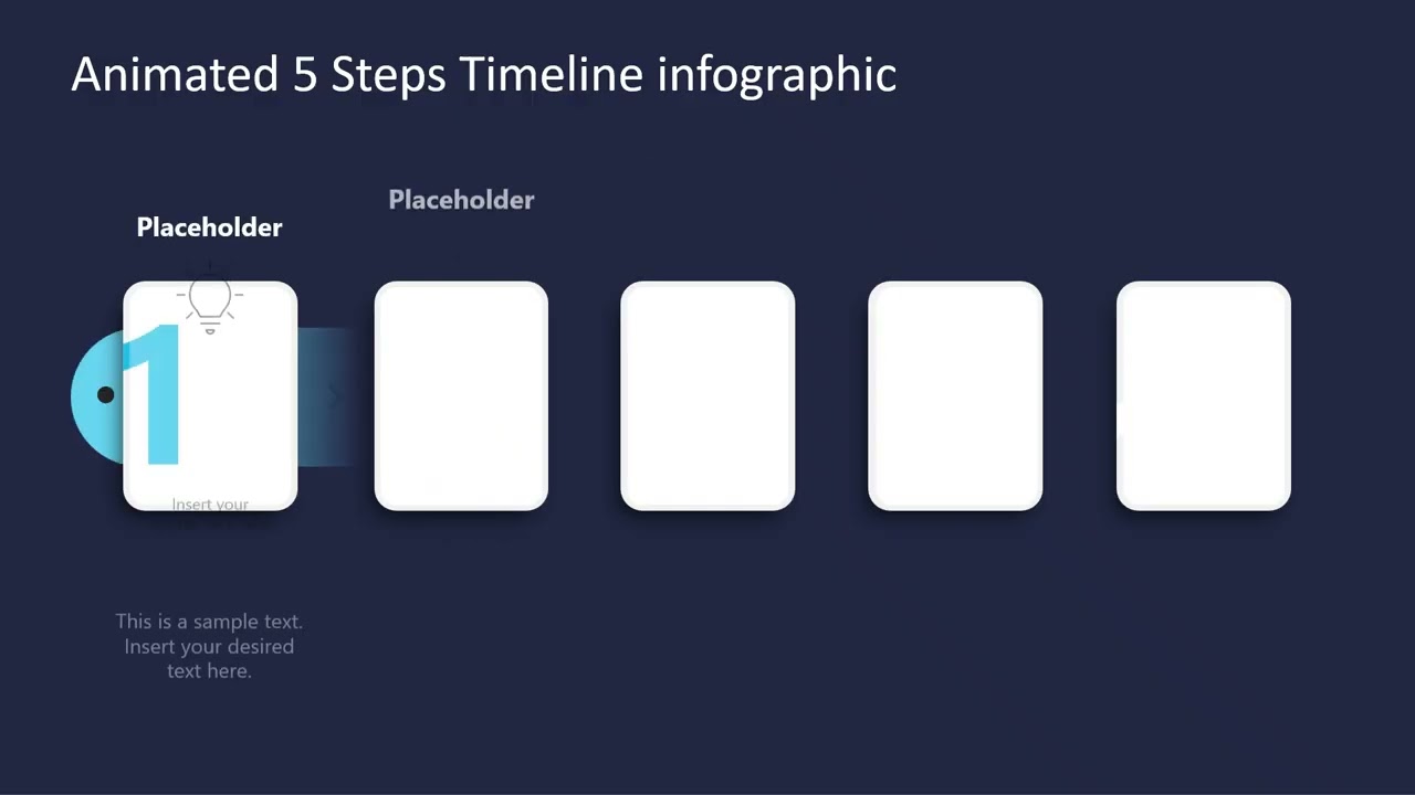 Animated 5 Numbered Steps Infographic for PowerPoint
