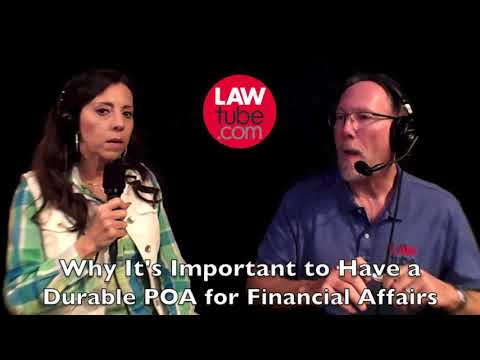 What is a durable financial power of attorney used for?