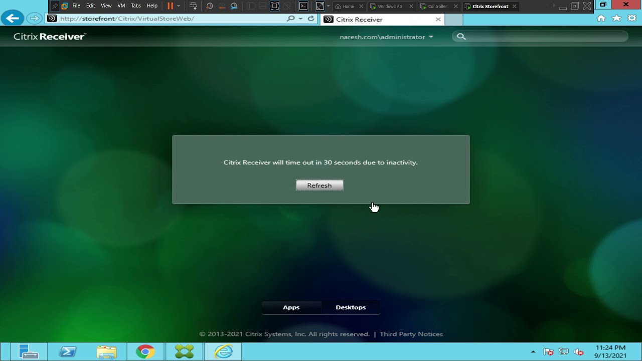 How to test Citrix Storefront session timeout Policy