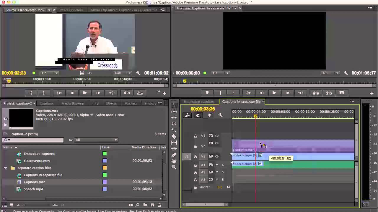 Tutorial: Producing Closed Captions in Adobe Premiere Pro CC