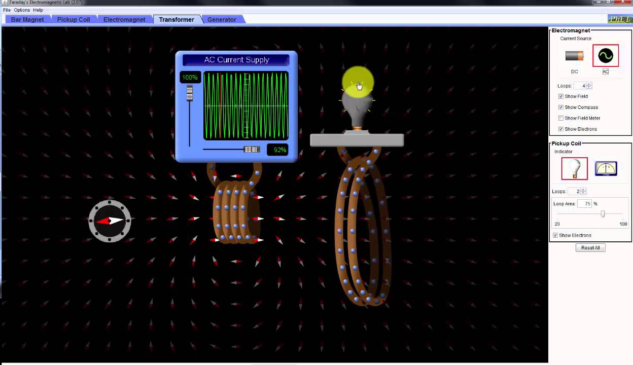 Phet Simulation on Transformers