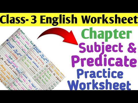 English Grammar Class 3 | Class 3 English Syllabus | Grade 3 Subject and Predicate Class 3 English
