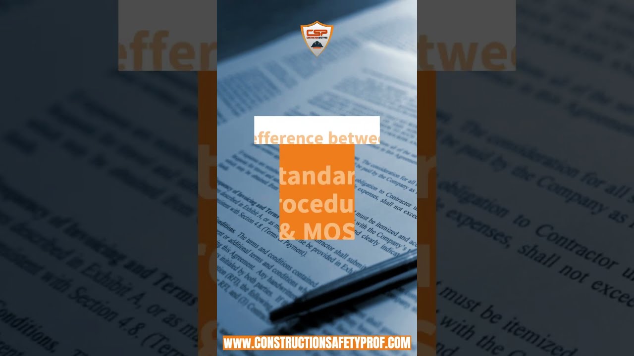 Understand the Key Differences: Standards, Procedures & Methods of Statement for Safe Work Practices