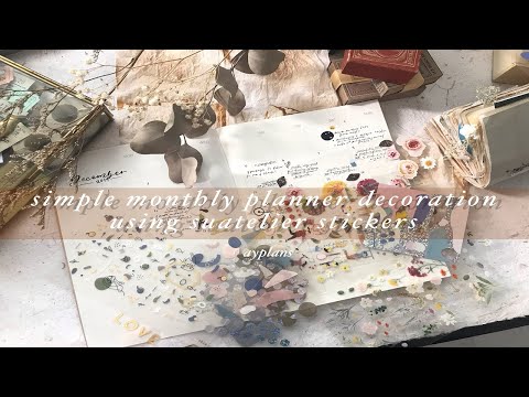 Decorating A5 Muji Monthly Planner with Suatelier Stickers | 2020 Planner