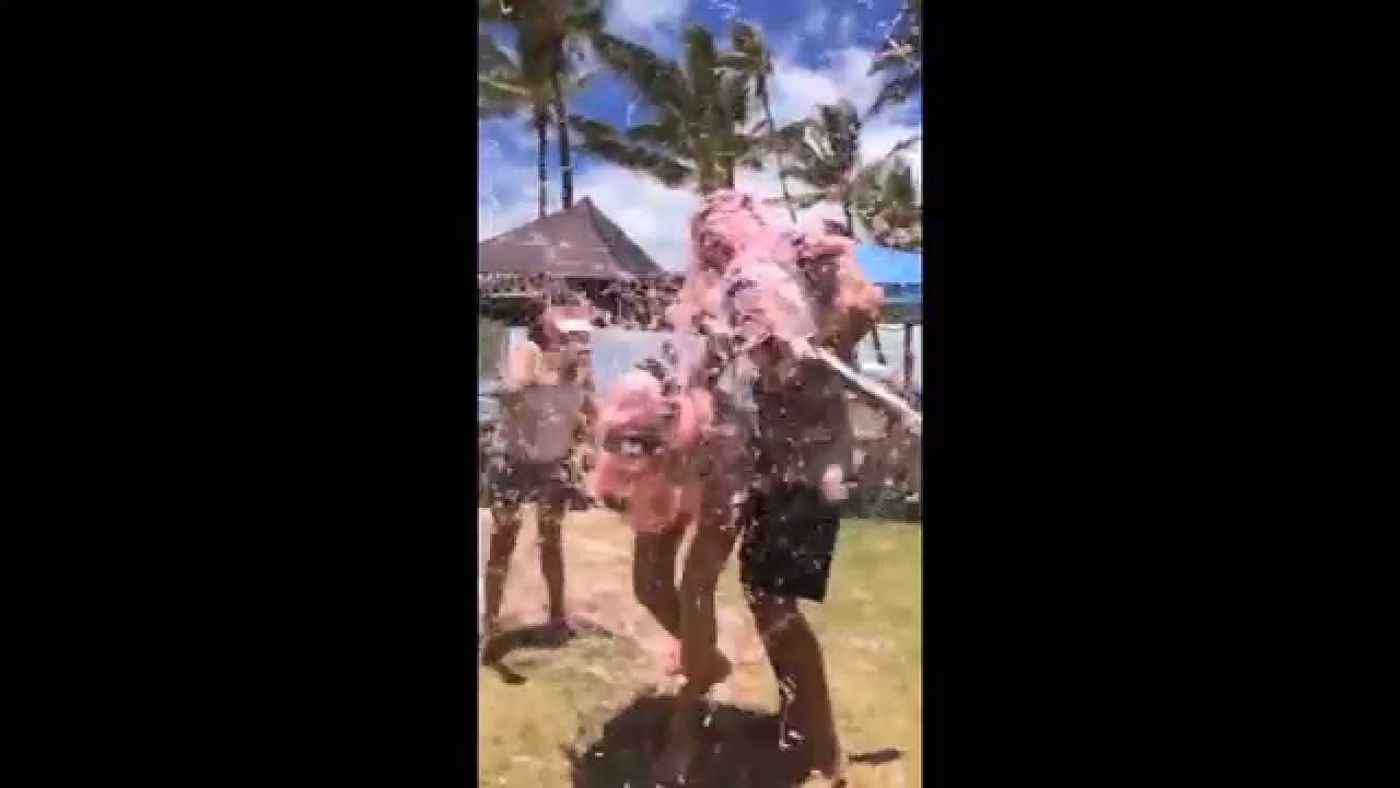 Raw Video: Baby Gender Reveal with Silly String!