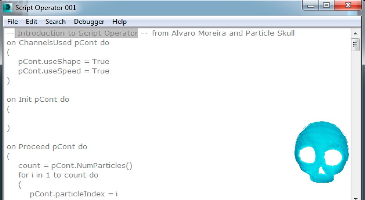 Intro to Script Operator [Particle Flow]