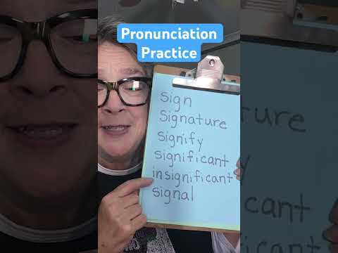 How to Pronounce Sign, Signature,Significant and more #english #pronunciationguide #esl