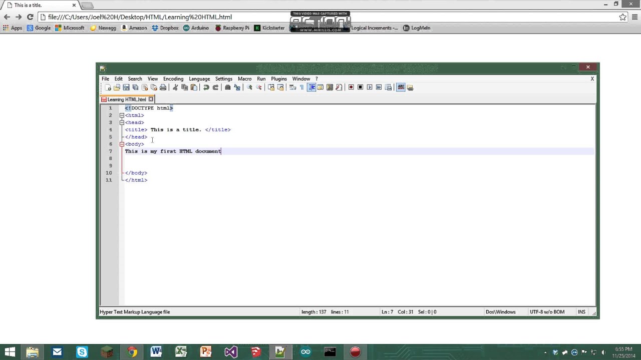 HTML Tutorial #1 - Basic HTML Tags/Basic HTML Programming
