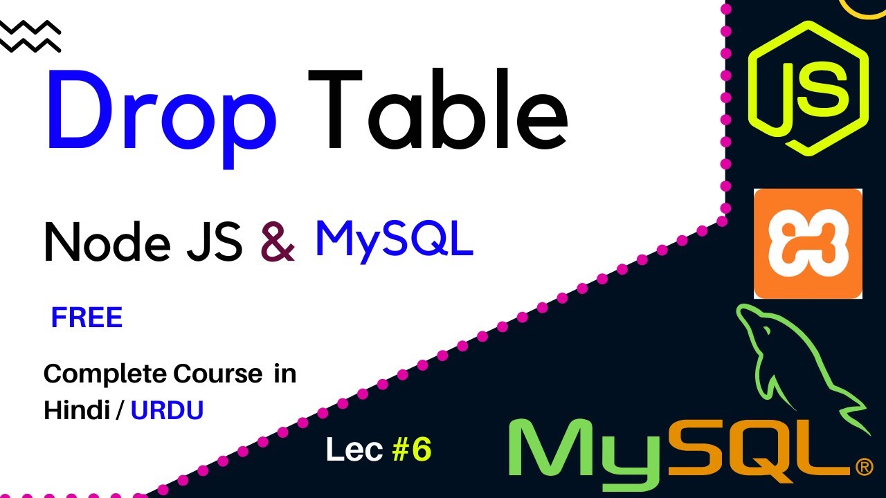 How to Drop Table From database Using Node JS  MySQL