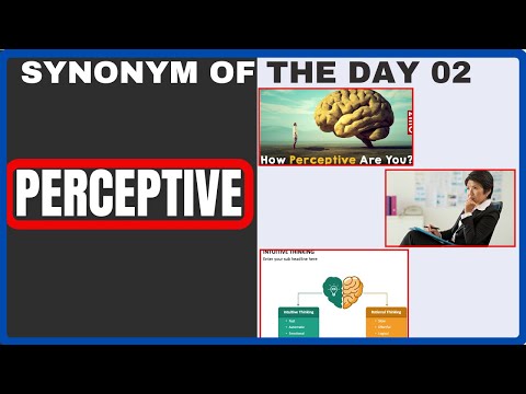 Synonym of the day 2 | Perceptive | English Vocabulary | Ielts | English daily