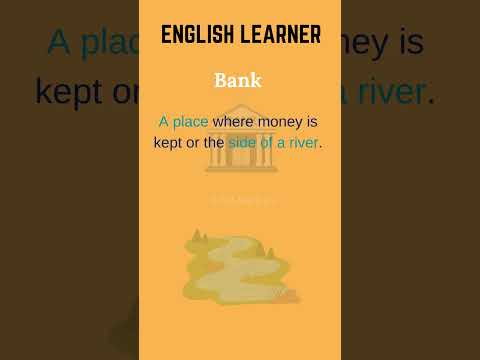 English Word - Bank - Meaning With An Example #englishwords #english #bank
