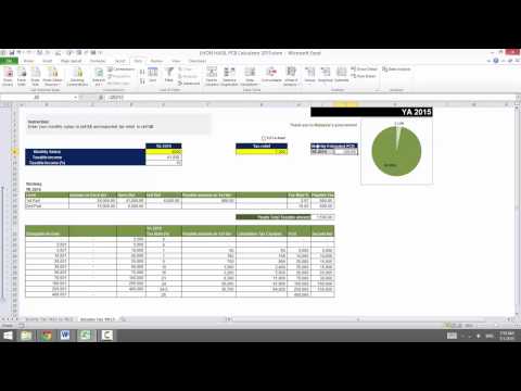 0715 Personal Finance PCB Calculator YA2015 using Excel