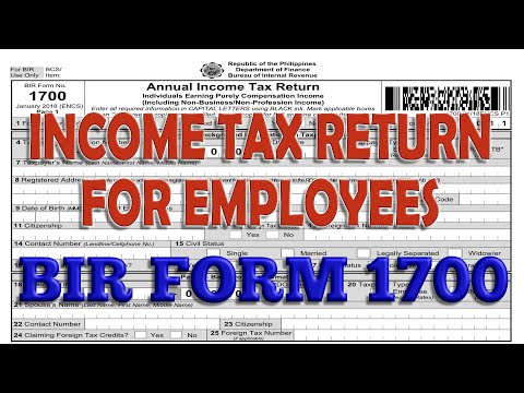 INCOME TAX RETURN FOR EMPLOYEES (BIR FORM 1700)