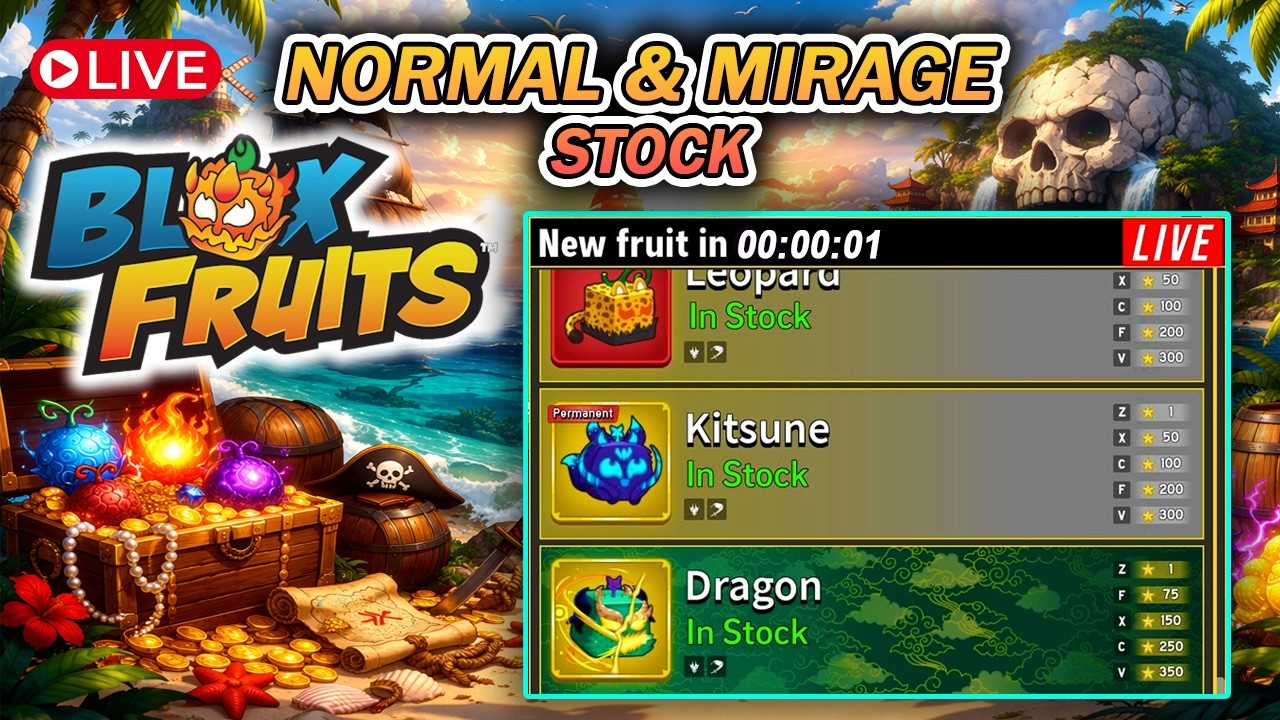 🔴LIVE ROBLOX BLOX FRUITS STOCK | EASTER EVENT SHOP 24/7