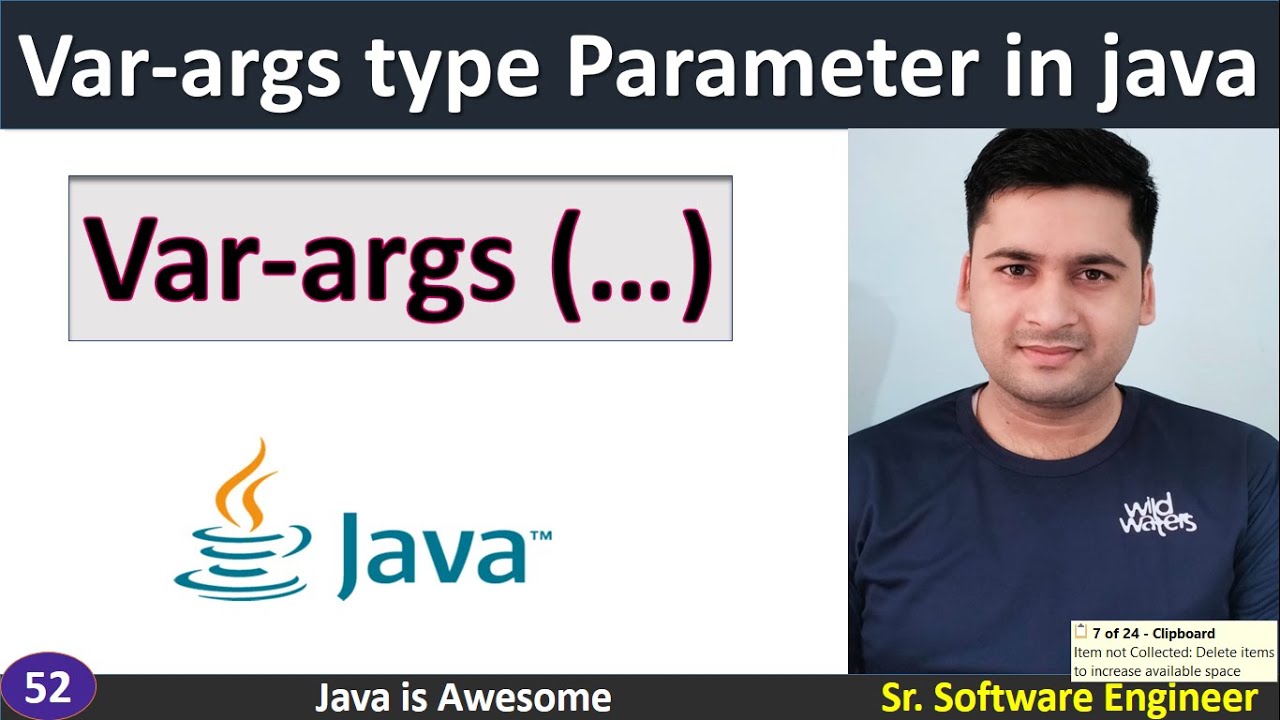 Var-args Type Parameter in java with example