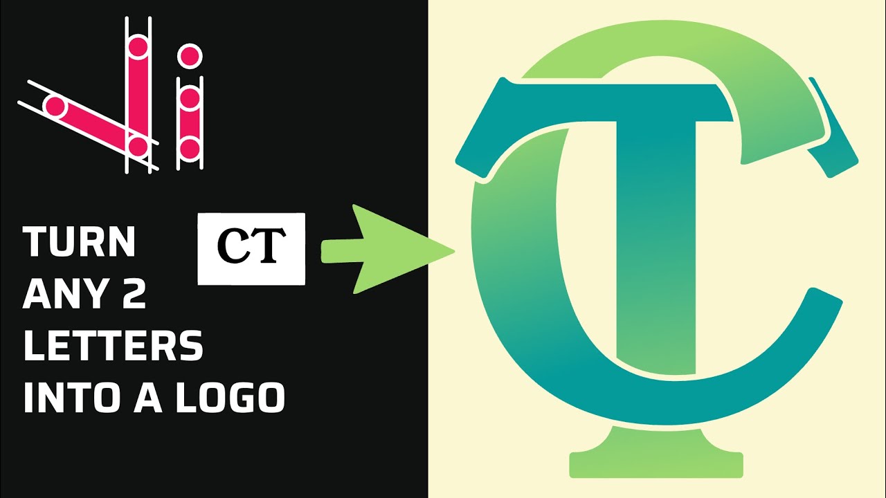 How to Combine Two Letters into One Logo | Intertwined Monogram Design in Vector Ink