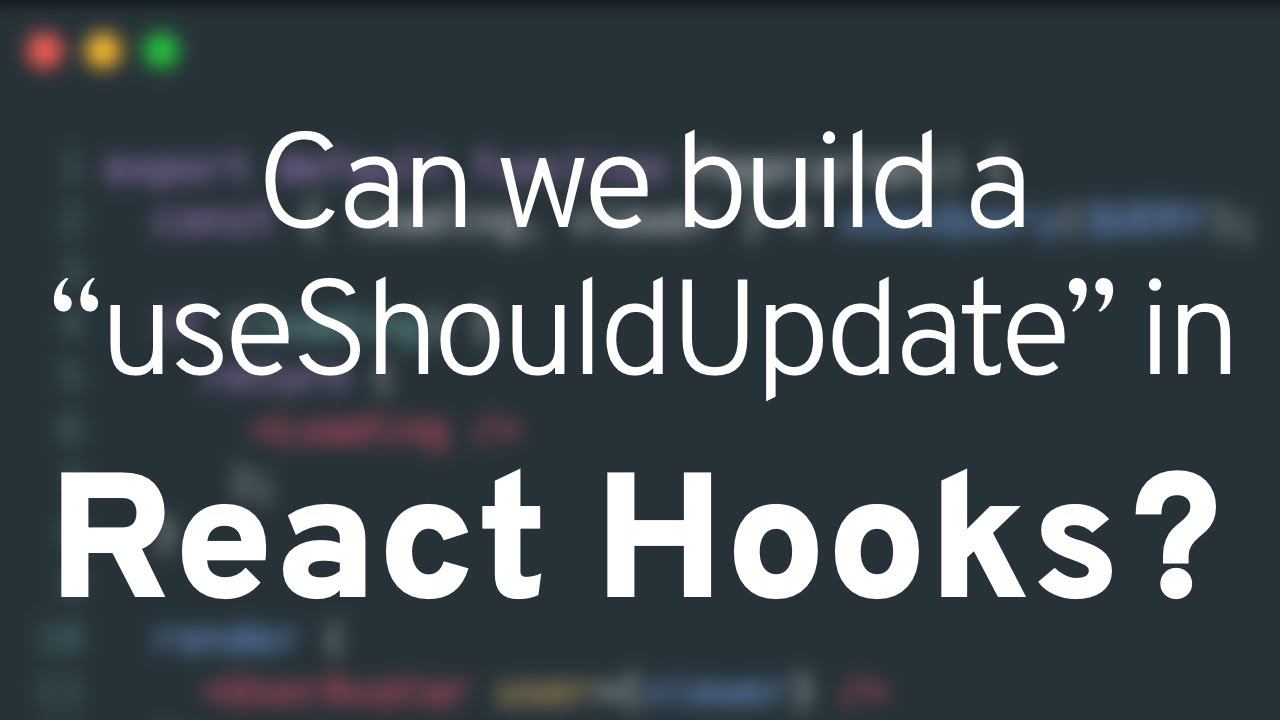 React Hooks - Can we build a 