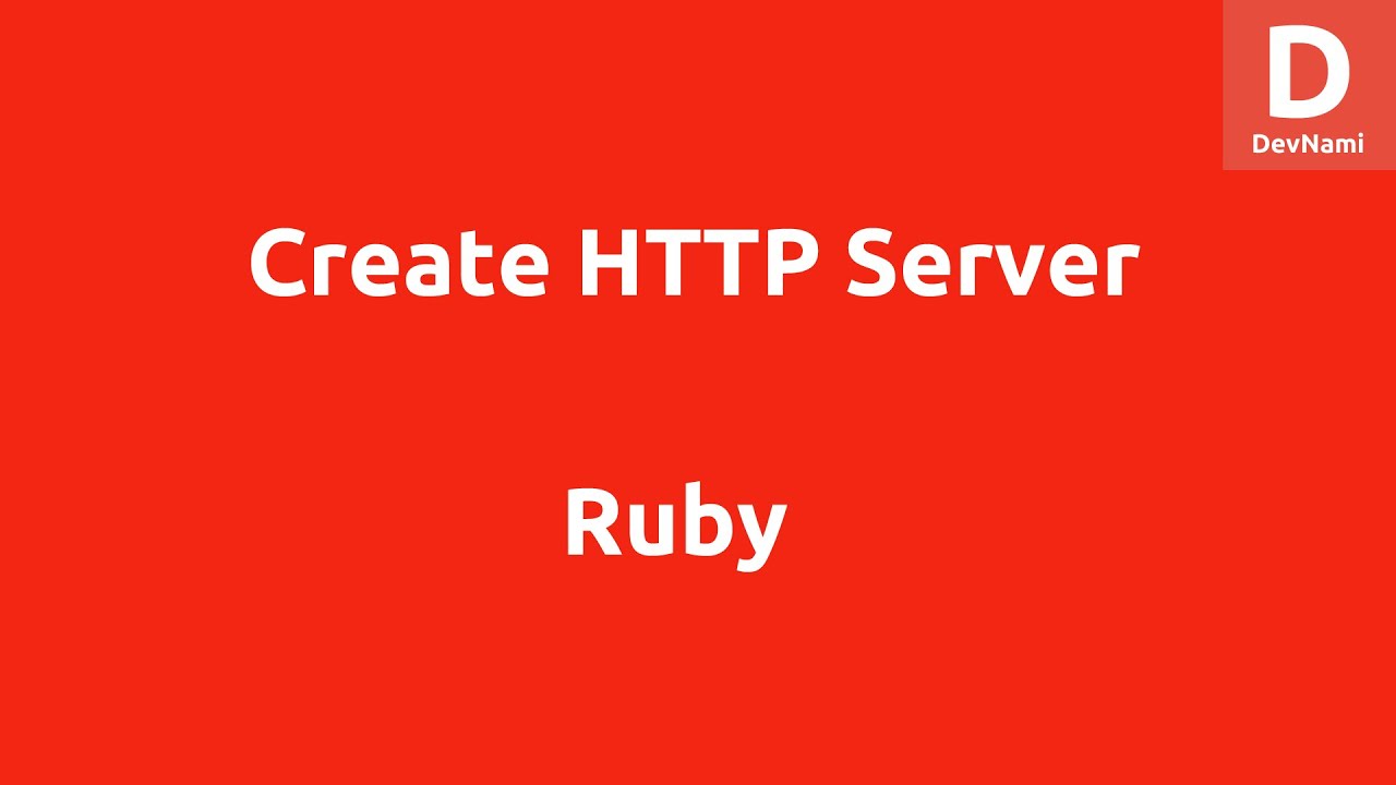 Ruby Create Simple Web Server