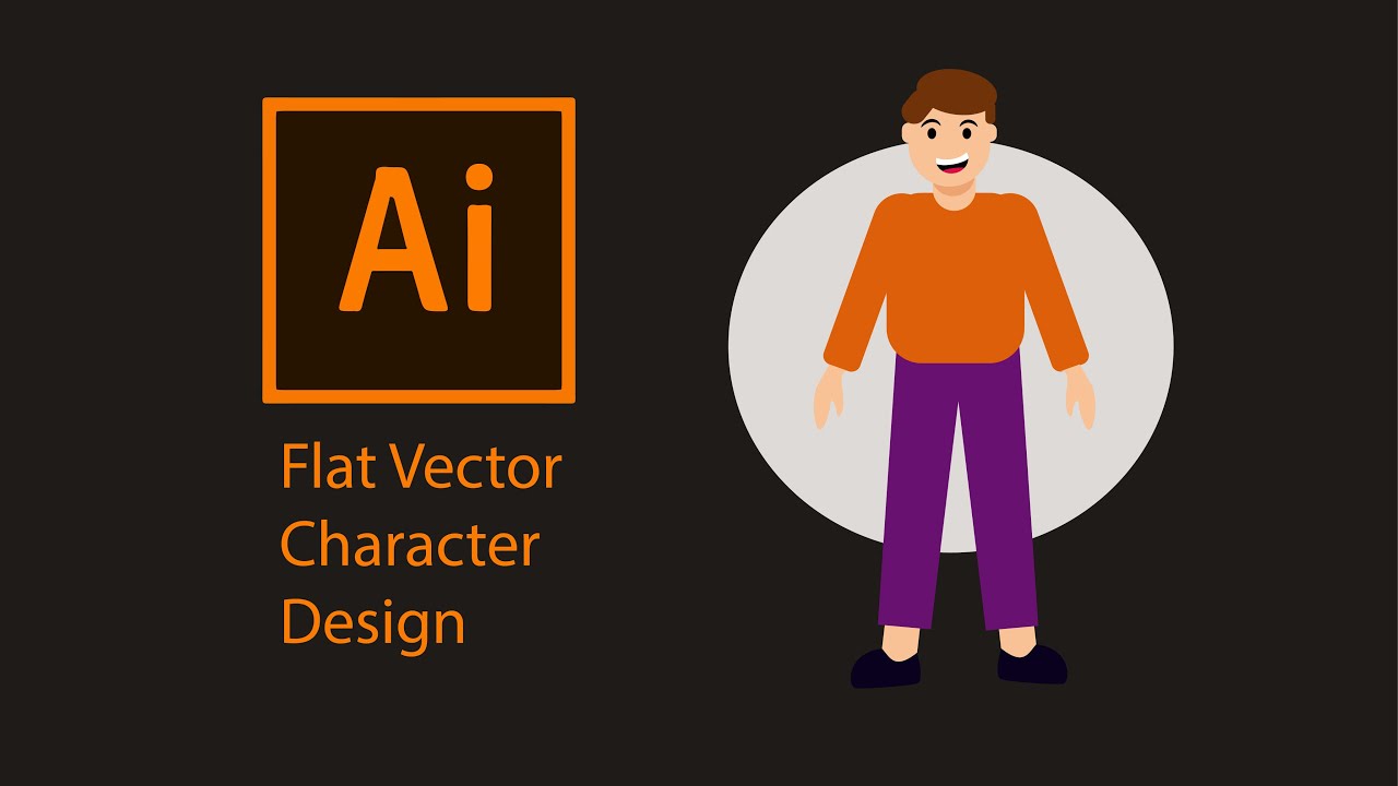 Illustrator Tutorial|Vector Easy Flat Character|Adobe Illustrator