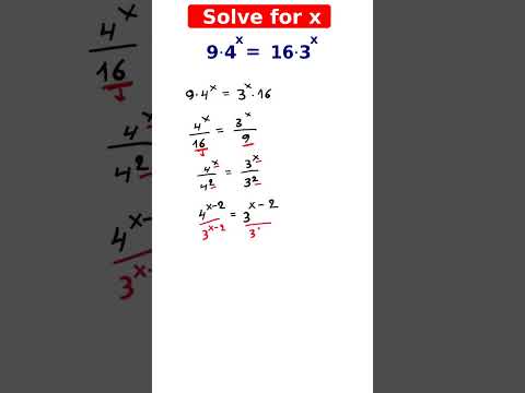 Useful short problems for math exams.. Easy exponential equation.