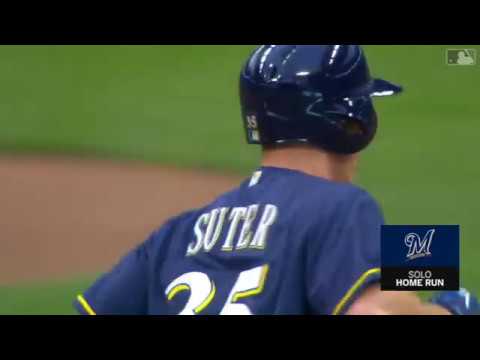 Brent Suter's First MLB Home Run