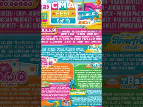 2025 CMA music fest lineup - Nashville TN
