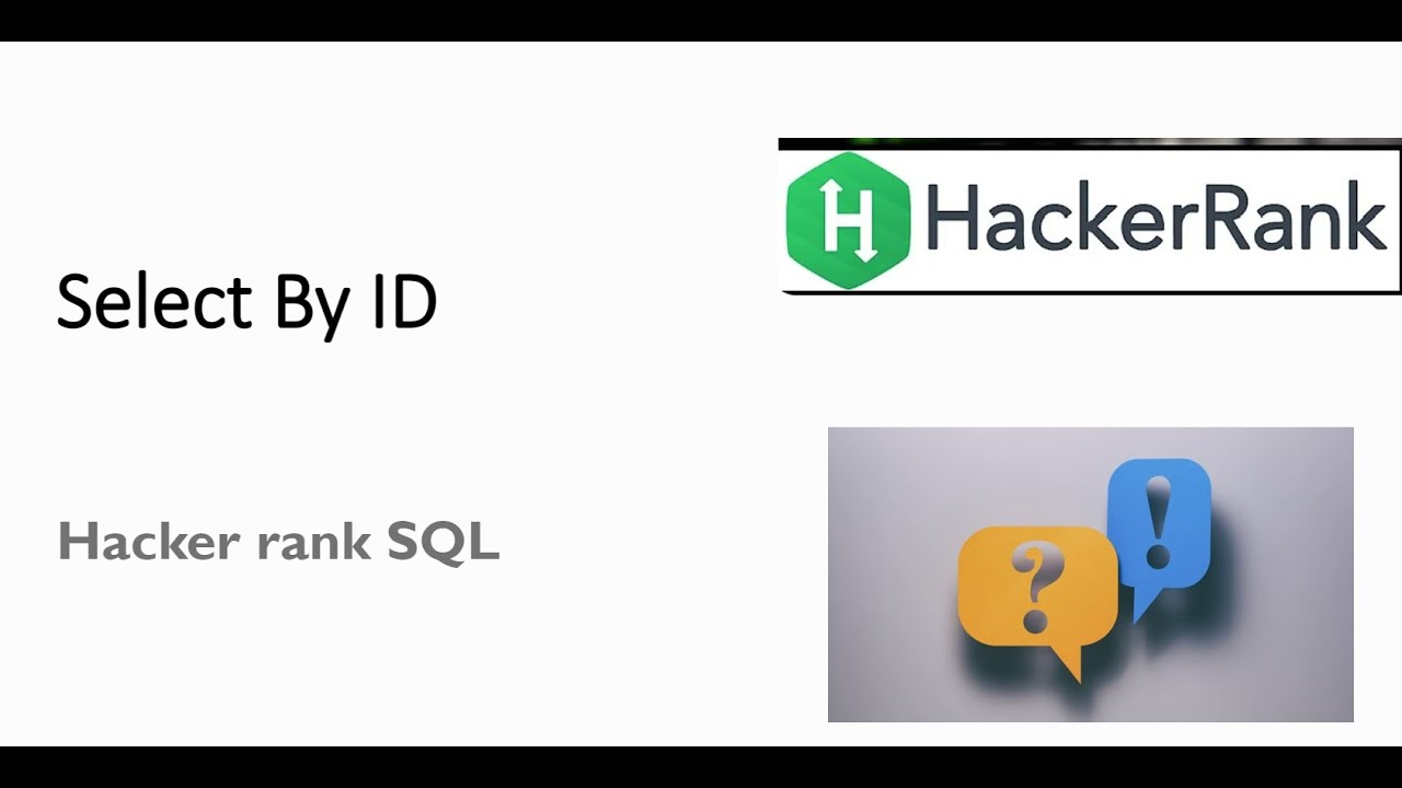 4.Select By ID | SQL HackerRank | hackerrank solution | Rajanikanth Gaja