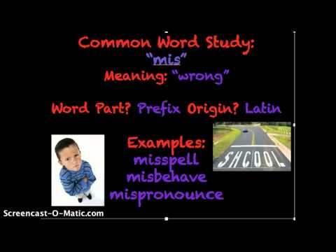 Common Word Study: mis